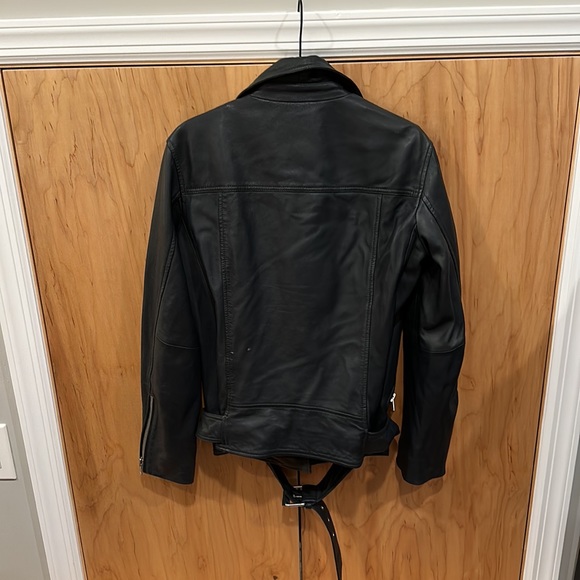 All Saints | Jackets & Coats | All Saints Balfern Silver Leather Biker ...